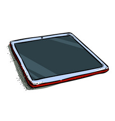 Cartoon image tablet computer with blank screen Vector Image
