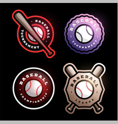 Baseball circular logo modern professional Vector Image