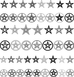 Correct shape template geometric shape pentagram Vector Image