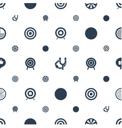 Aim icons pattern seamless white background Vector Image
