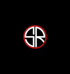S r letter logo design on black color background Vector Image
