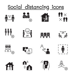 Social distancing keeping Royalty Free Vector Image