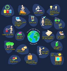 You can help the earth ecology infographics Vector Image