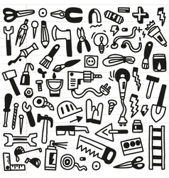 Paint tools - doodles Royalty Free Vector Image