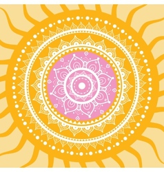 Mandala sun pattern Royalty Free Vector Image - VectorStock