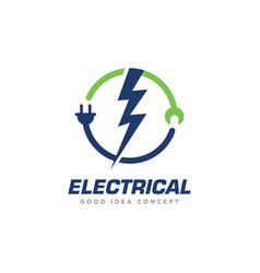 Electrical logo design Royalty Free Vector Image