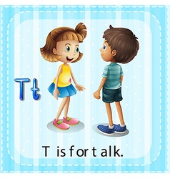 Flashcard of T is for twelve Royalty Free Vector Image