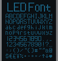 Digital letters and numbers set Royalty Free Vector Image