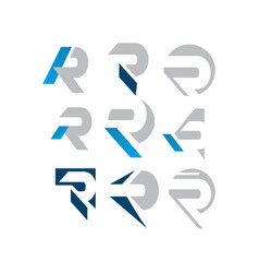 Custom creative initial r letter r logo design Vector Image