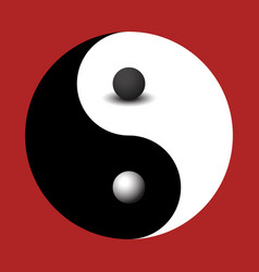 Hand drawn with brush swirl spiral yin yang symbol