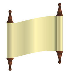 An empty scroll is an opened scroll unrolled Vector Image