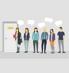 Cartoon man waiting in line or queue Royalty Free Vector