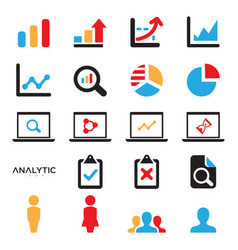Statistics and analytics file icons Royalty Free Vector