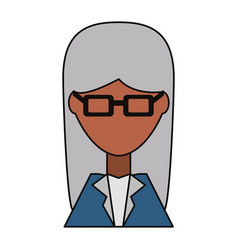 Business woman profile cartoon Royalty Free Vector Image