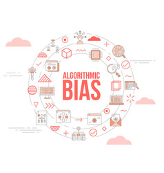 Algorithm concept with icon set with big word Vector Image