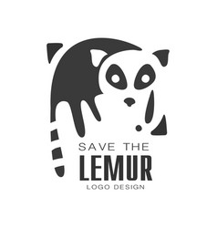 Save kangaroo logo design protection wild Vector Image