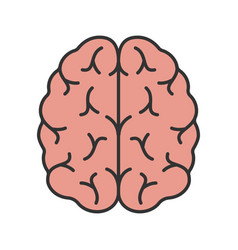 Brain icon cartoon style Royalty Free Vector Image