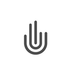 Hand symbol and finger signs logo Royalty Free Vector Image