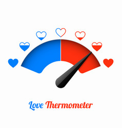 Love thermometer valentines day card element Vector Image