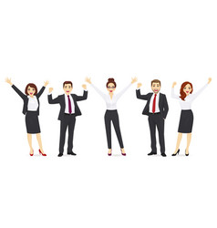 Business team set Royalty Free Vector Image - VectorStock
