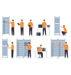 Cartoon network engineer Royalty Free Vector Image