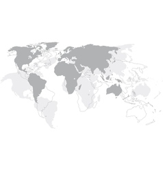 World map continents Royalty Free Vector Image