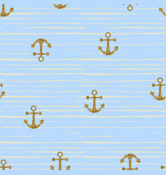 Seamless pattern of anchor shape and line Vector Image