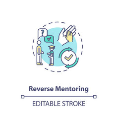 Reverse mentoring concept icon Royalty Free Vector Image
