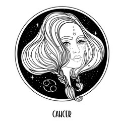 Drawing cancer astrological sign as a beautiful Vector Image