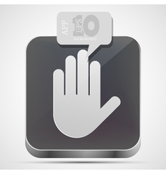 Pixel fist cursor icon Royalty Free Vector Image