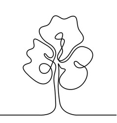 Abstract tree as line drawing on the white Vector Image