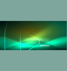 Color shiny neon lights background with abstract Vector Image