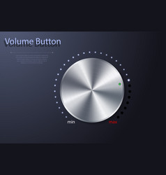 Realistic metal button Royalty Free Vector Image
