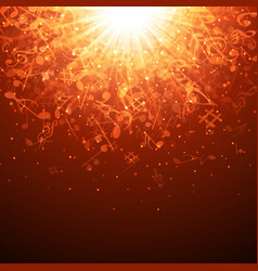 Sun rays from musical notes Royalty Free Vector Image