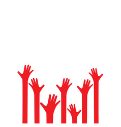 Hands up background Royalty Free Vector Image - VectorStock