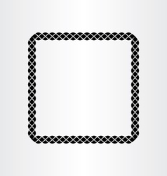 Black rectangle decorative frame element Vector Image