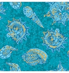 Seamless abstract hand-drawn pattern waves Vector Image