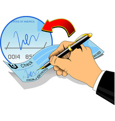 Bank check Royalty Free Vector Image - VectorStock