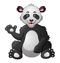 Bapanda sitting among bamboo stem Royalty Free Vector Image