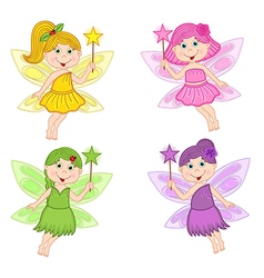 Four fairies in beautiful outfit Royalty Free Vector Image