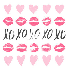 Icon sketch hugs and kisses Royalty Free Vector Image
