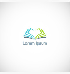 Abstract education paper book logo Royalty Free Vector Image