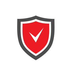 Protection shield icon with red center placed on Vector Image