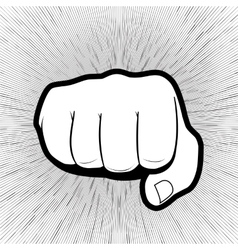 Fist punching human hand punching Royalty Free Vector Image
