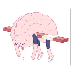 Exhausted brain collection Royalty Free Vector Image