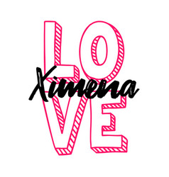 Ximena Royalty Free Vector Image - VectorStock
