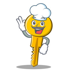 Okay key character cartoon style Royalty Free Vector Image