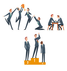 Business competition business people competing Vector Image