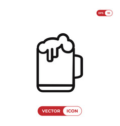 Black beer icons set Royalty Free Vector Image