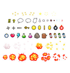 Miscellaneous items game sprites Royalty Free Vector Image